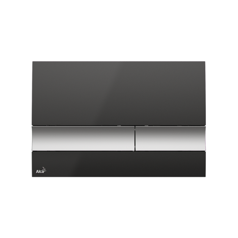 Alca Basic Flush Plate – Black/Matt Chrome