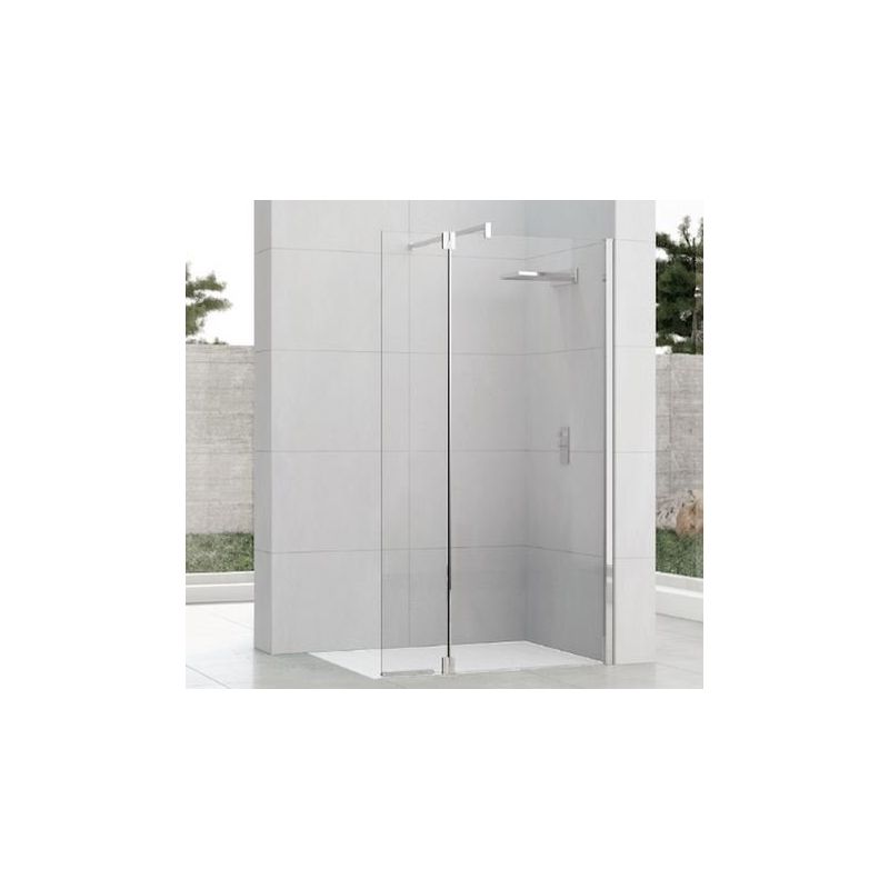 Novellini Kuadra H+HFA Free Standing Panel + Pivoting Section