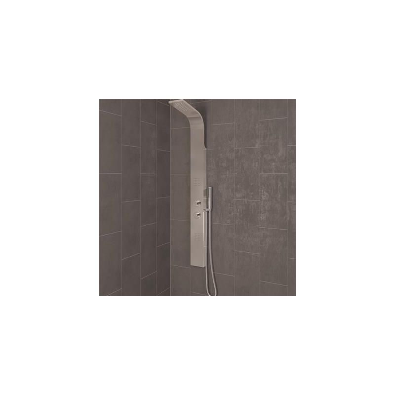 Eastbrook Conway Shower Panel with Thermostatic Valve, Body Jets, Round ...