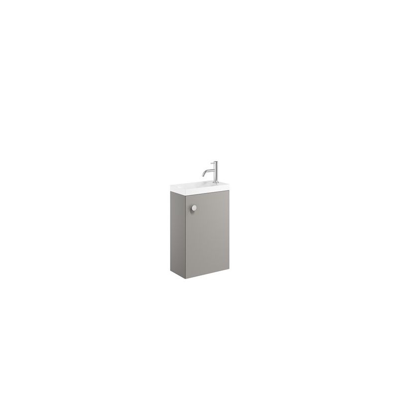 Crosswater Alo Cloakroom Unit 400 with Stone Resin Basin Storm Grey ...