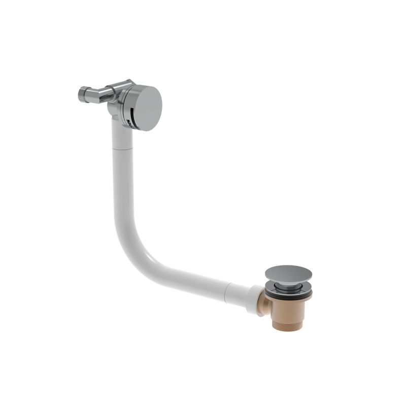 Saneux COS bath filler overflow & clicker waste – Brushed Nickel