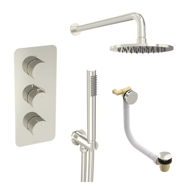 Saneux COS 3 way shower kit - w/ Slim handset and Bath filler and ...
