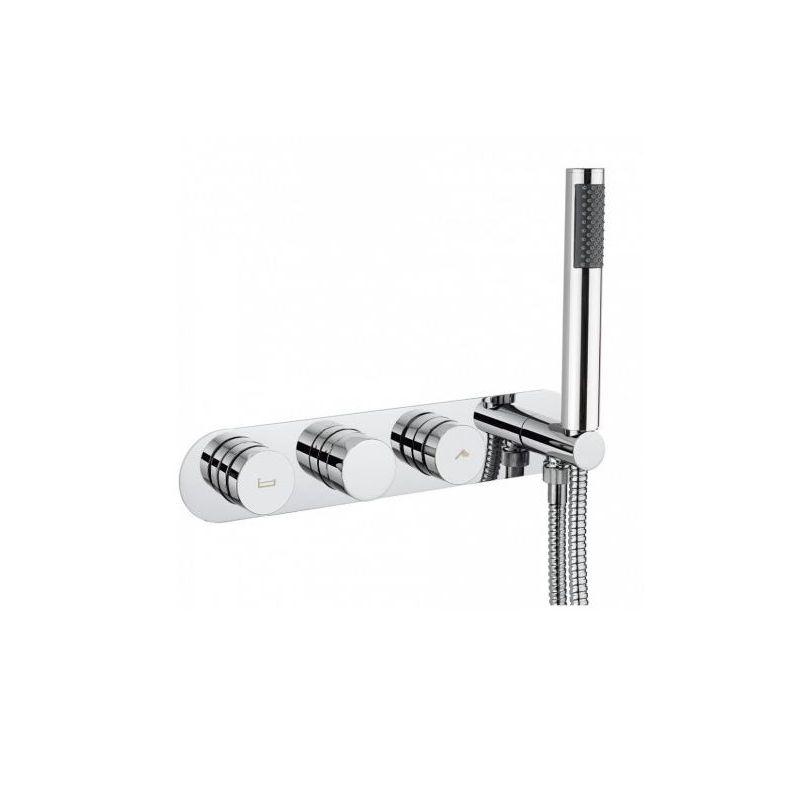 Crosswater Dial Bath Valve with Central Trim and Handset