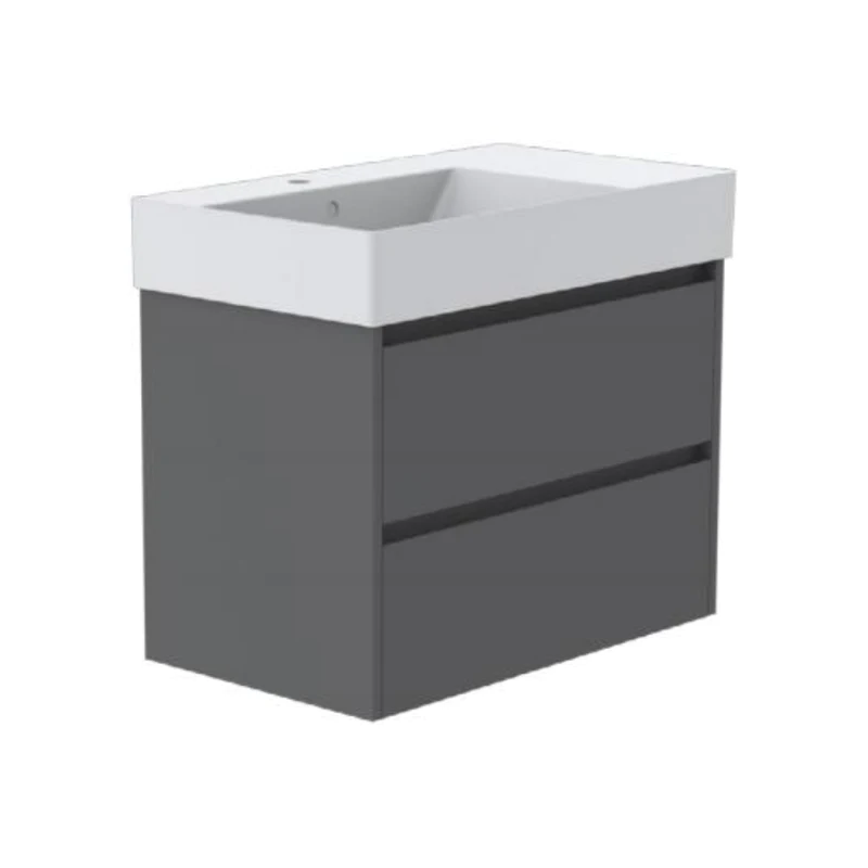 GSI Kube X 80 x 47 2 Drawer Vanity Unit Right Hand Ledge