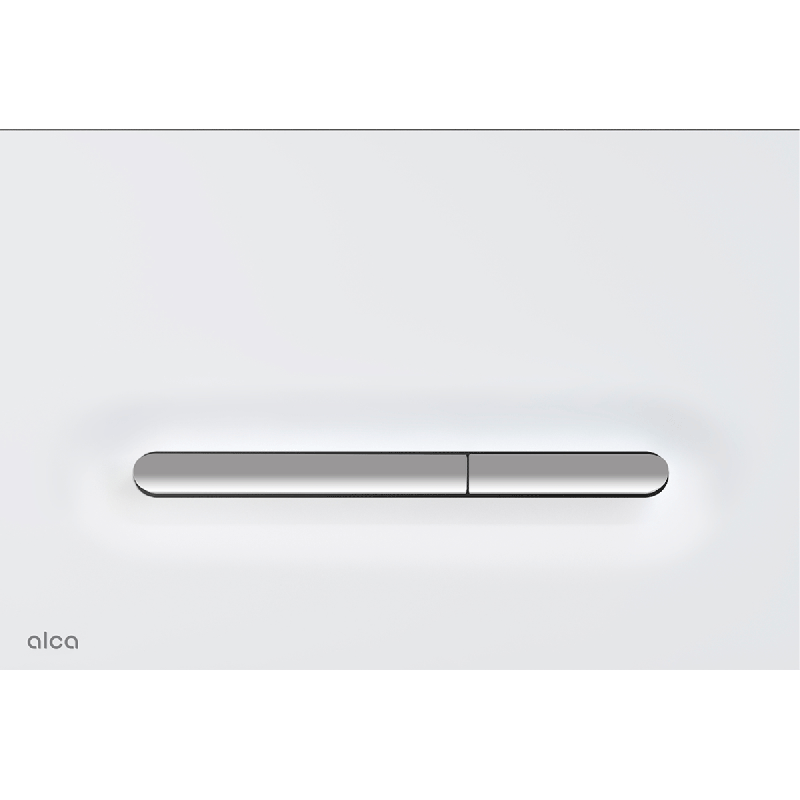 Alca Flush Plate for Pre-wall Installation Systems, White-matt/chrome ...