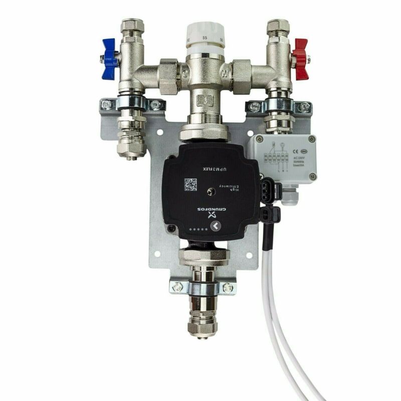 Single Room Pump Pack Mixing Valve Unit with Grundfos A-rated UPM3 Pump