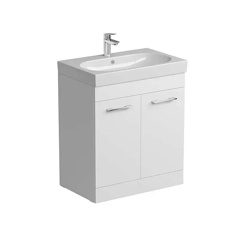 Tissino Angelo 700mm Basin Unit Floor Mounted White & 1TH Basin