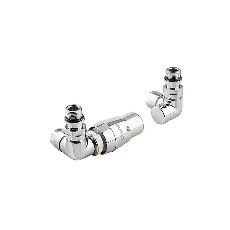 Tissino Hugo Double Angle Valves including Thermostatic Head - Chrome