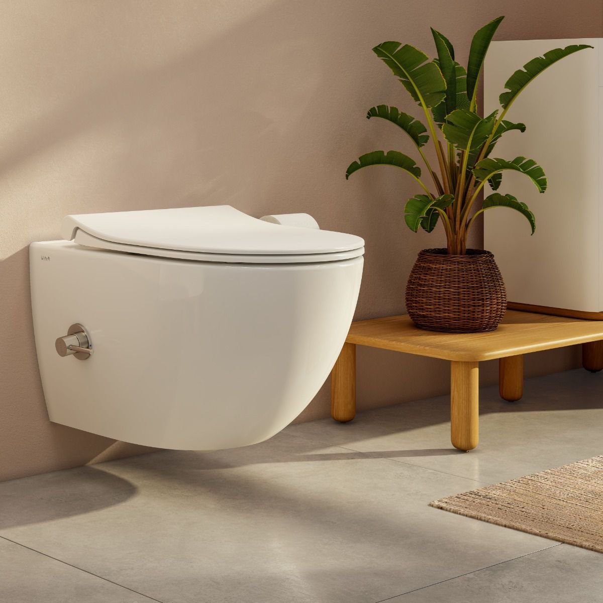 Vitra Aquacare Sento Rimless Wall Hung Bidet Toilet with Integrated ...