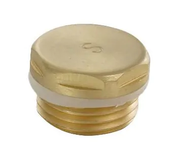 Just Taps Brushed Brass Radiator Blanking Plug