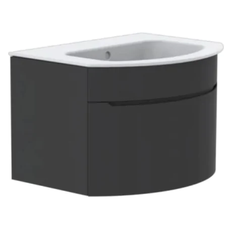 GSI Pura Curved 62 x 48 1 Drawer Vanity Unit