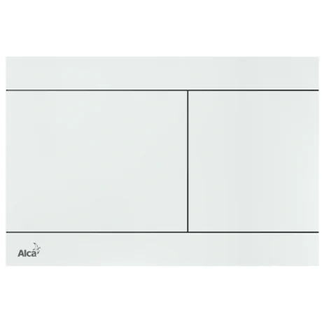 Alca Flat Metal Flush Plate – White