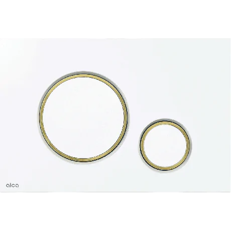 Alca thin flush plate (round) - white/gold